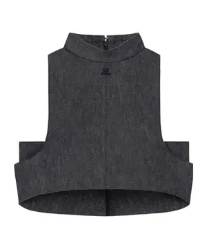 Courreges Embroidered Performance Tops For Women