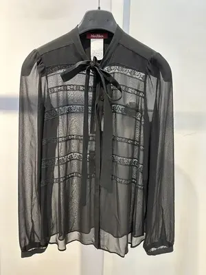 Max Mara Long-sleeved Lace Top