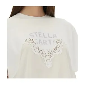 Stella McCartney Lace Insert Graphic Boxy T-shirt