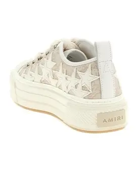 Amiri Ma Quad Stars Court Low Sneakers - Beige