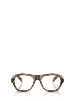 Prada Oval Frame Glasses - Brown