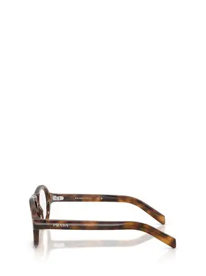 Prada Oval Frame Glasses - Brown