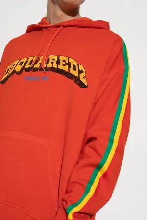 Dsquared2 Logo Printed Drawstring Hoodie