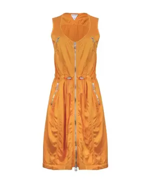Bottega Veneta Sleeveless Zip Up Dress - Orange