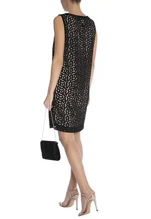 Max Mara Sleeveless Round Neck Lace Dress