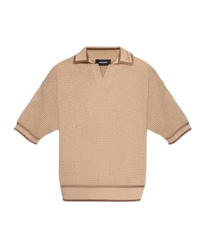 Dsquared2 Open Work Knitted Polo
