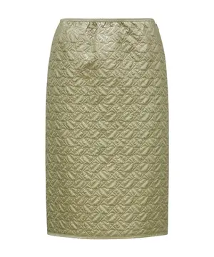 Moncler Quilted Midi Skirt - Nude