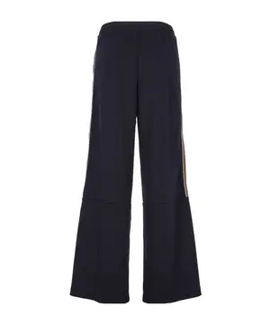 Gucci Wide Leg Trousers With Web Detail