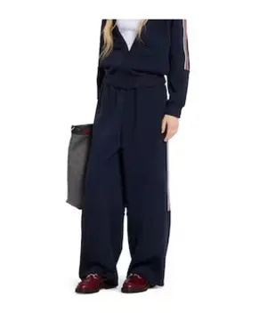 Gucci Wide Leg Trousers With Web Detail