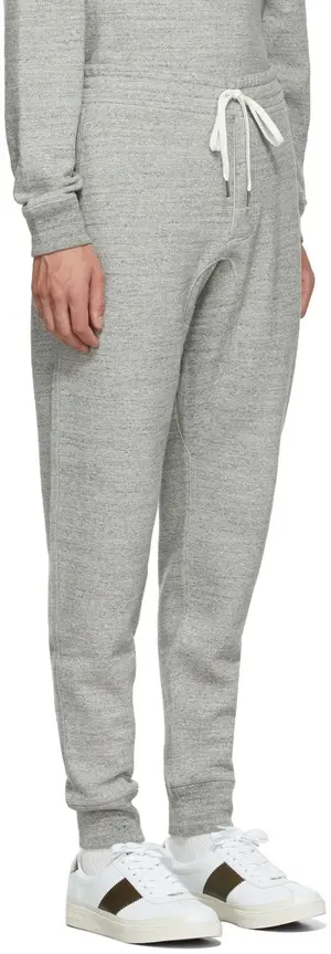 TOM FORD Drawstring Slim Cut Track Pants - Gray