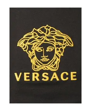 Versace Embroidered Logo T-shirt - Black