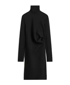 TOTEME High-neck Twisted Seam Dress