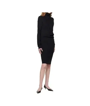 TOTEME High-neck Twisted Seam Dress