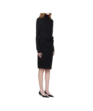 TOTEME High-neck Twisted Seam Dress