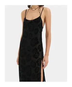 SIR. Vittoria Midi Dress With Floral Pattern And Side Slits