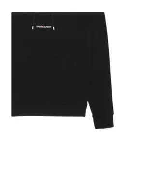 Saint Laurent Logo Printed Drawstring Hoodie