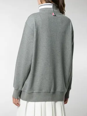 Thom Browne Four-stripe High-neck Sweatshirt
