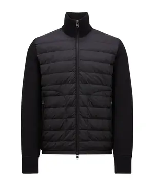 Moncler Zip-up Padded Cardigan - Black