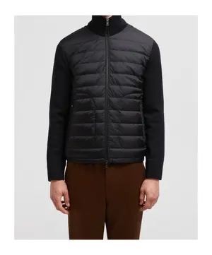 Moncler Zip-up Padded Cardigan - Black