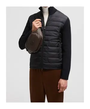 Moncler Zip-up Padded Cardigan - Black
