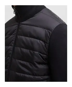 Moncler Zip-up Padded Cardigan - Black