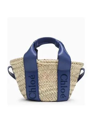 Chloé Sense Mini Raffia Tote Bag