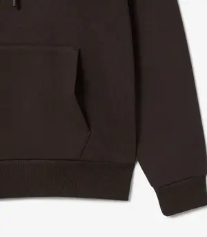 Lacoste Embroidered Logo Hoodie - Brown
