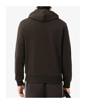 Lacoste Embroidered Logo Hoodie - Brown