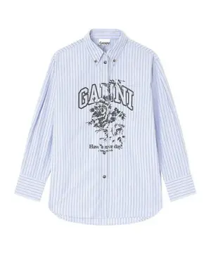 Ganni Logo Shirts For Women