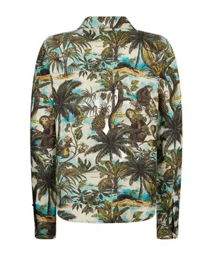 Dsquared2 Monkey Printed Notch Collar Shirt