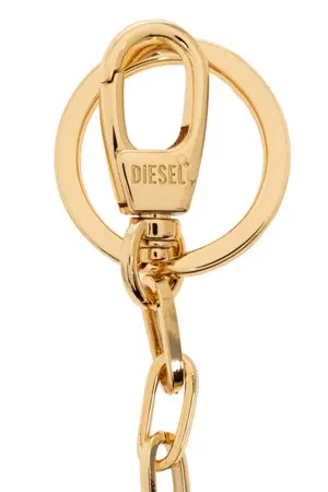 DIESEL® Logo Plaque Chain-linked Keyring - Nude