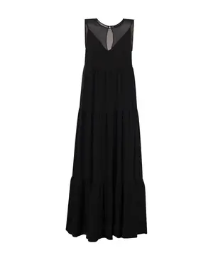 Max Mara Sleeveless Tiered Maxi Dress
