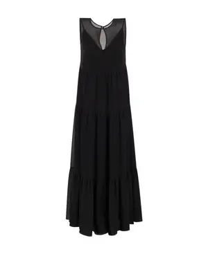 Max Mara Sleeveless Tiered Maxi Dress