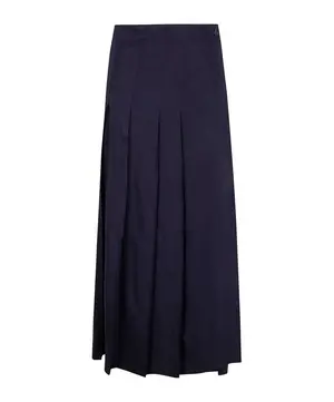P.a.r.o.s.h Maxi High-waisted Pleated Skirt - Blue