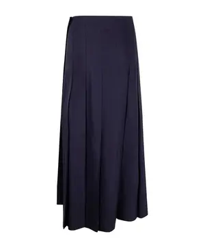 P.a.r.o.s.h Maxi High-waisted Pleated Skirt - Blue