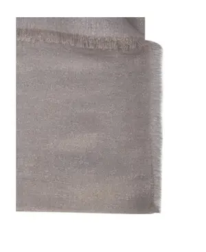 Brunello Cucinelli Sparkled Frayed-edge Scarf - Gray