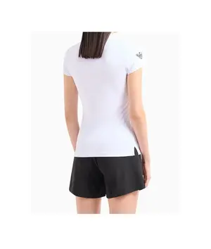 EA7 Logo Print Short Sleeve Polo Shirt