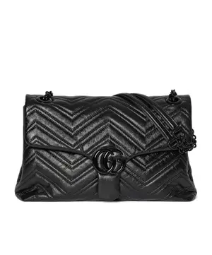 Gucci Gg Marmont Medium Shoulder Bag - Black