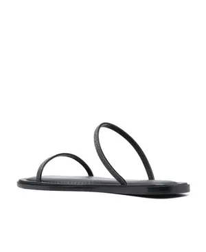 Brunello Cucinelli Crystal-embellished Calf-leather Sandals