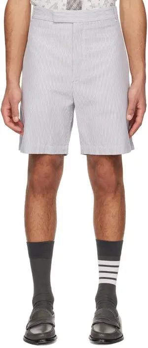 Thom Browne Striped Tailored Shorts - Medium Gray