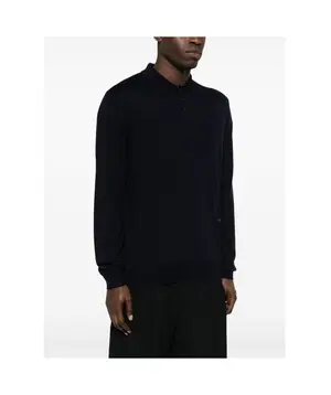 LANVIN Logo-embroidered Polo Shirt - Black