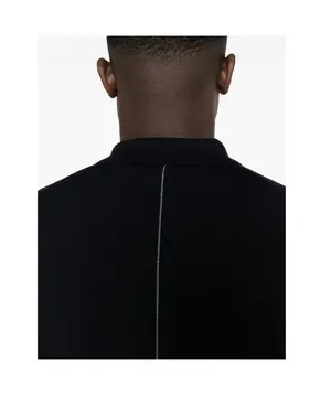 LANVIN Logo-embroidered Polo Shirt - Black