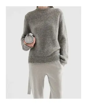 JIL SANDER Midweight Wool Crew-neck Sweater - Light Gray
