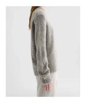 JIL SANDER Midweight Wool Crew-neck Sweater - Light Gray