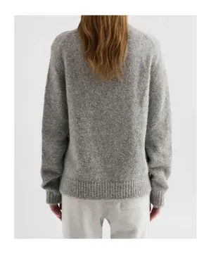 JIL SANDER Midweight Wool Crew-neck Sweater - Light Gray