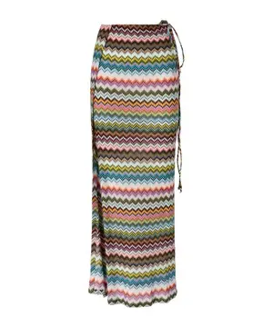Missoni Zigzag Knit Maxi Skirt - Black And Multicolour
