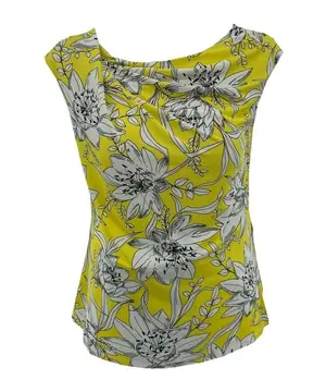 Max Mara Sleeveless Floral Print Top