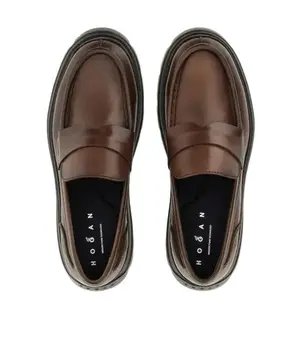 Hogan Round-toe Loafers - Brown