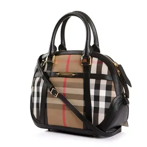 Burberry Spliced Logo Handbag - Black