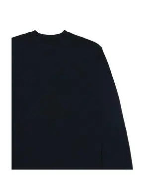 Emporio Armani T-shirt With Round Neck And Long Sleeves - Black